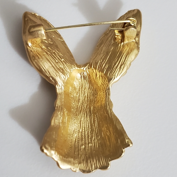 Jewelry | Bunny Rabbit Brooch Pin Matte Gold Vintage Style Victorian ...